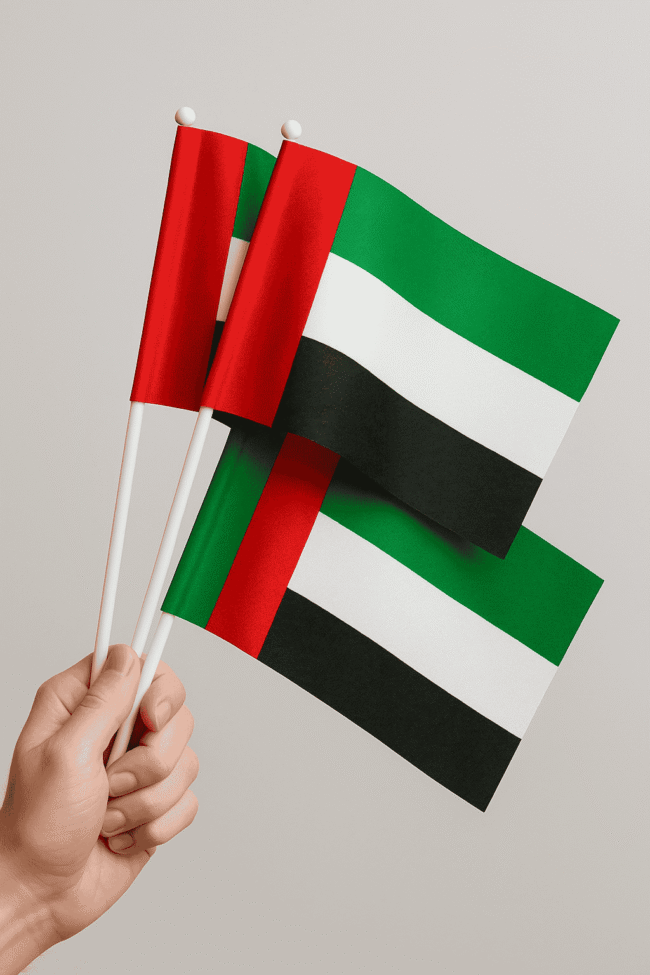 Hand Flags for Events in UAE | Custom Handheld Flags