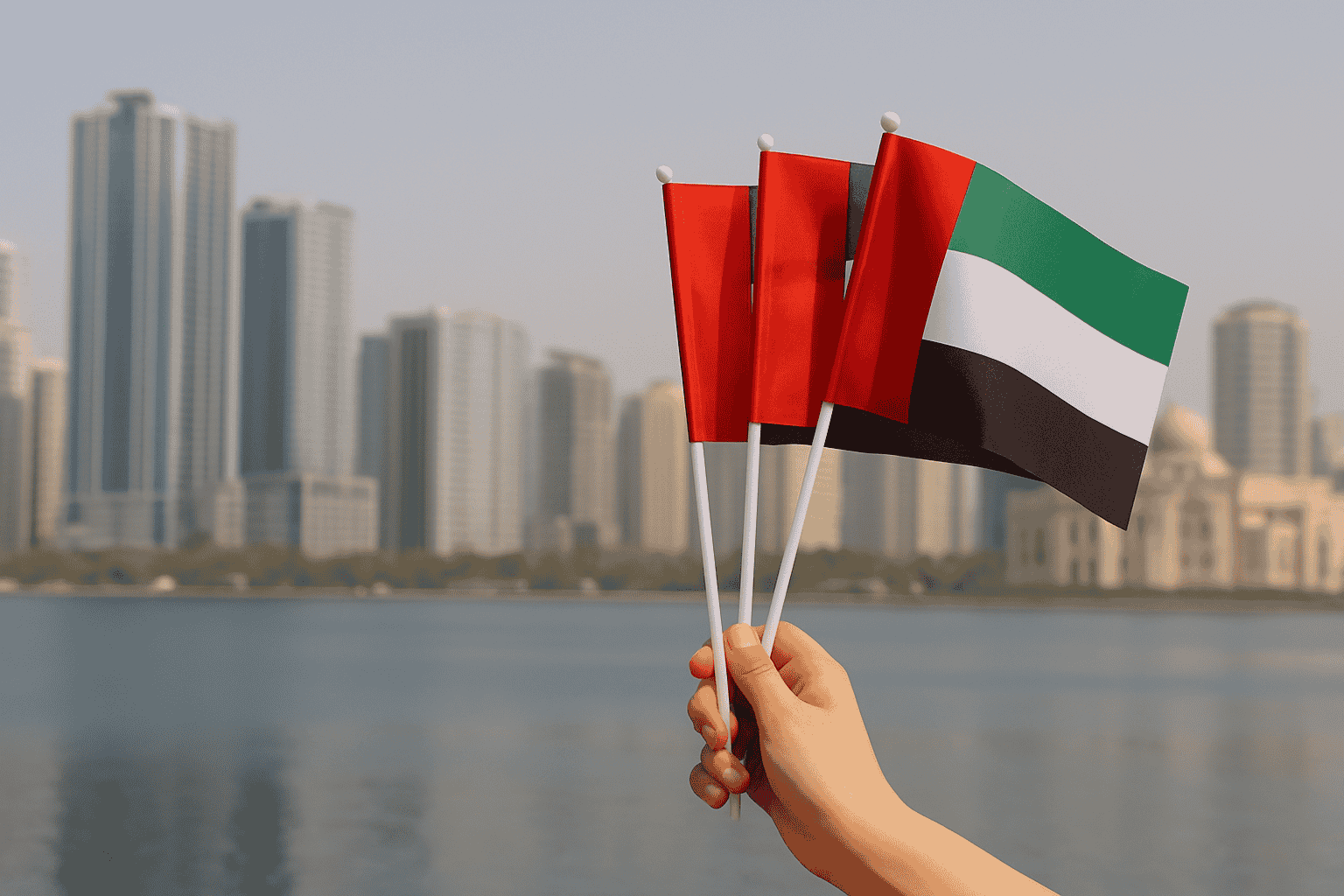 Hand Held Flags in Sharjah