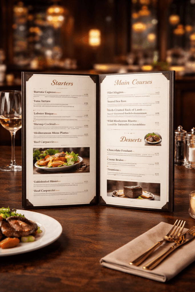 Signature hotel menus Dubai